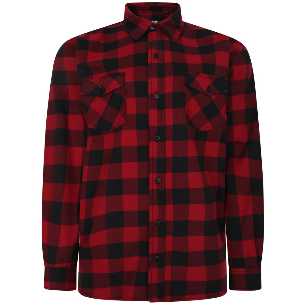 Bigdude Checked Overshirt Red/Black | BigDude
