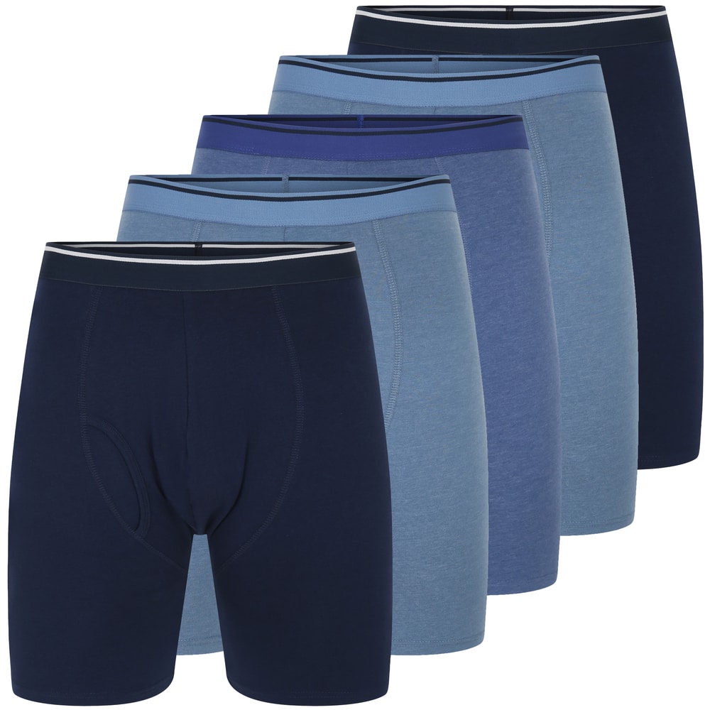 Bigdude 5 Pack Keyhole Boxer Shorts Mixed | BigDude